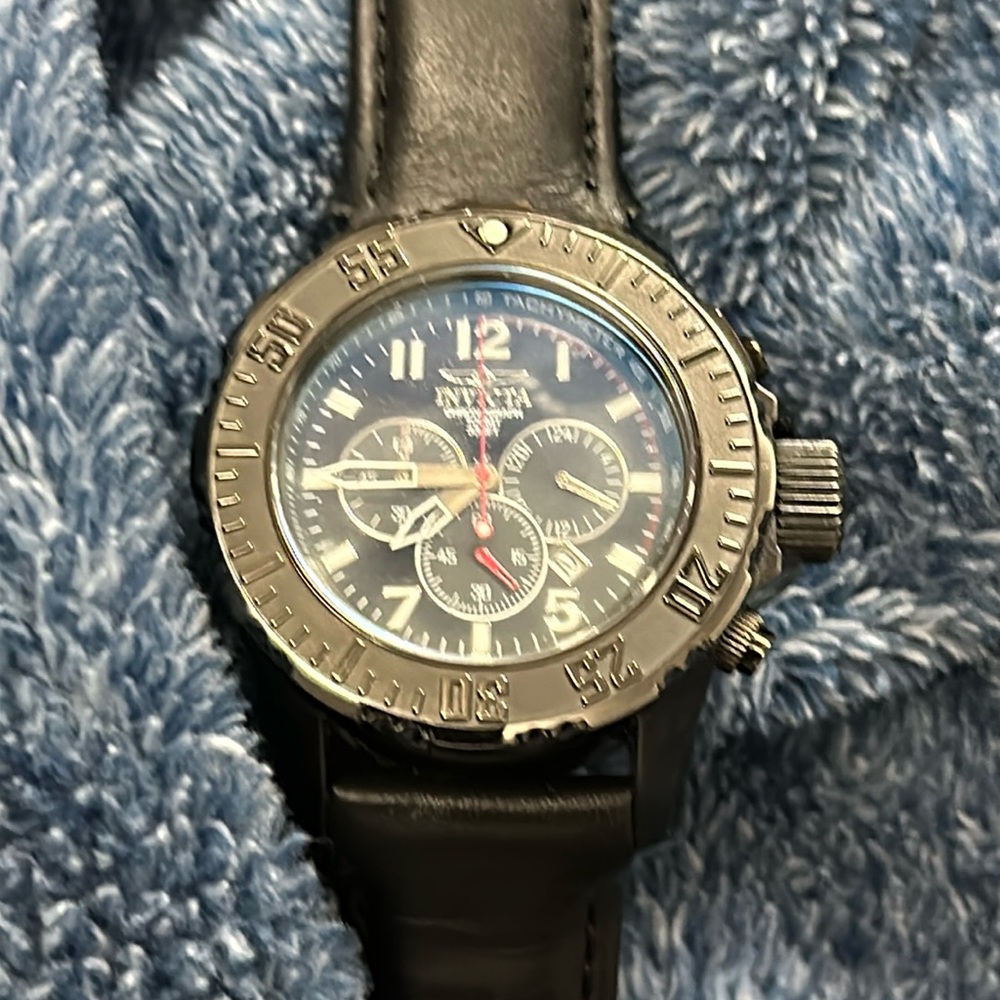 Invicta Chronograph Gunmetal Ion-Plated Watch - Gem